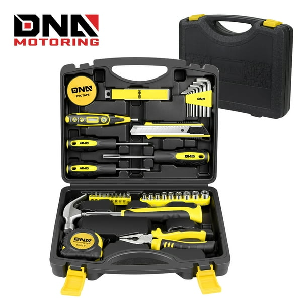 DNA Motoring TOOLS-00012 Yellow 46 PCs Home Hand Tool Set Electonic ...