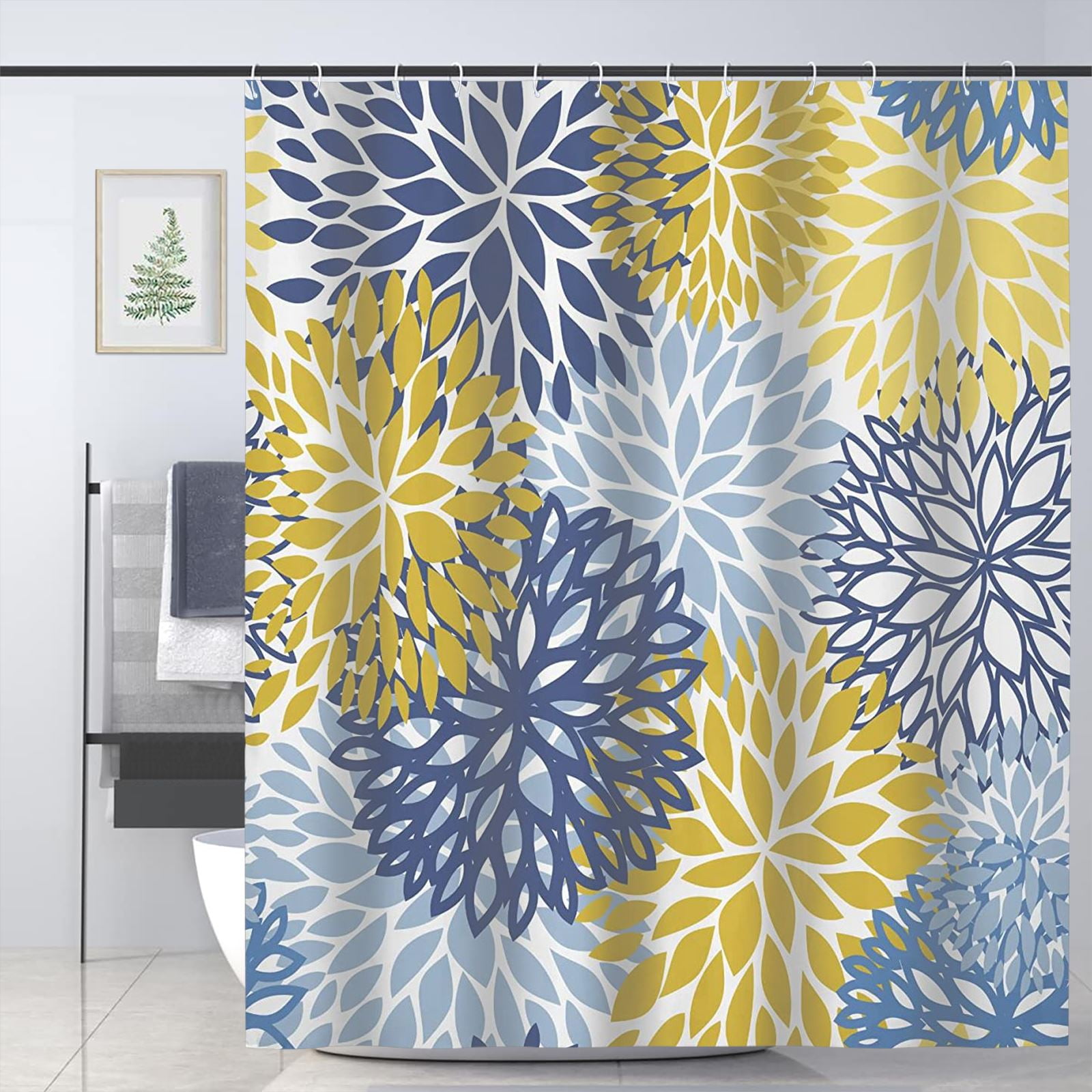 Spring Shower Curtain Boho Shower Curtains for Bathroom Colorful Shower ...