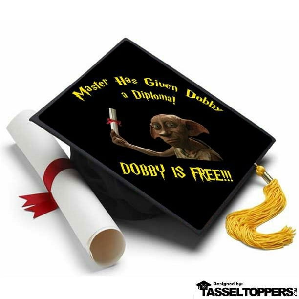 Dobby is Free - Harry Potter Grad Cap Tassel Topper - Walmart.com ...