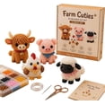 Tiny 3D Beaded Animal DIY Kit 4 Cute Farm Designs Beading Embroidery ...