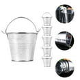 CTIRCHIU 6Pcs Mini Buckets Simple Silver Iron for Home Decoration ...