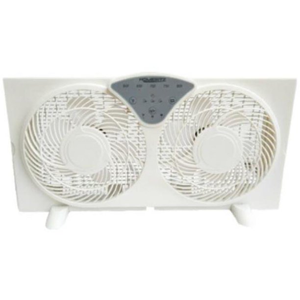 9 in. 3-Speed Digital Reversible Twin Window Fan, White - Walmart.ca
