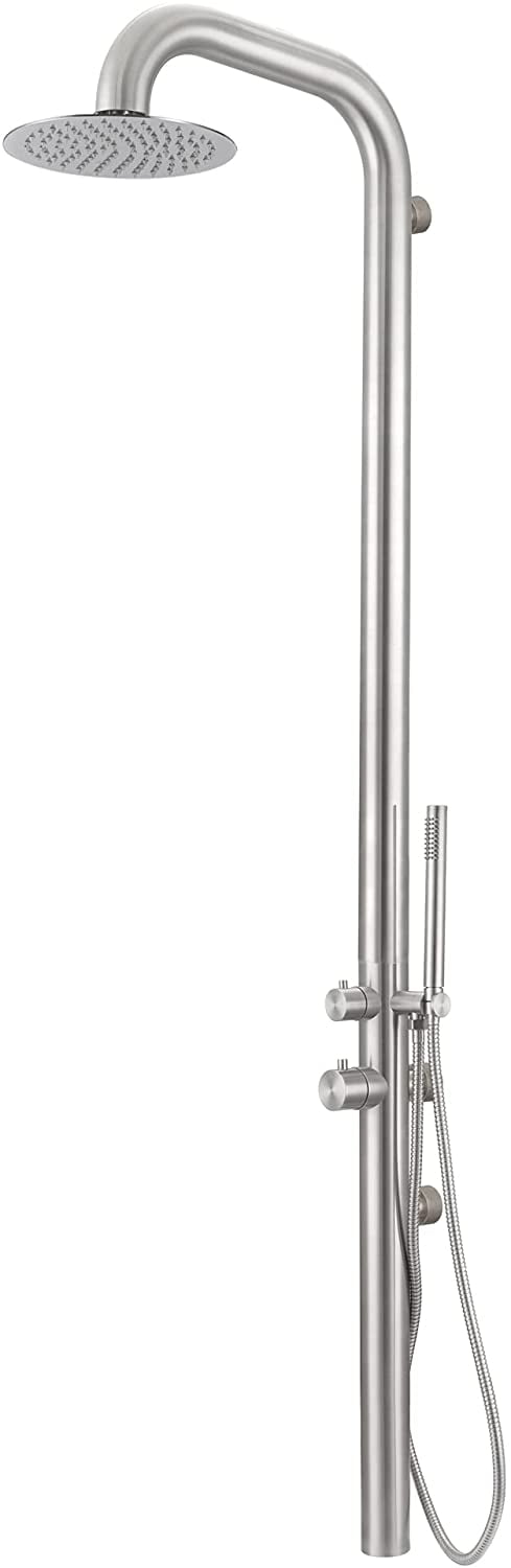 HEATGENE Outdoor Shower with Rain Shower and Handheld, Wall-Mounted ...