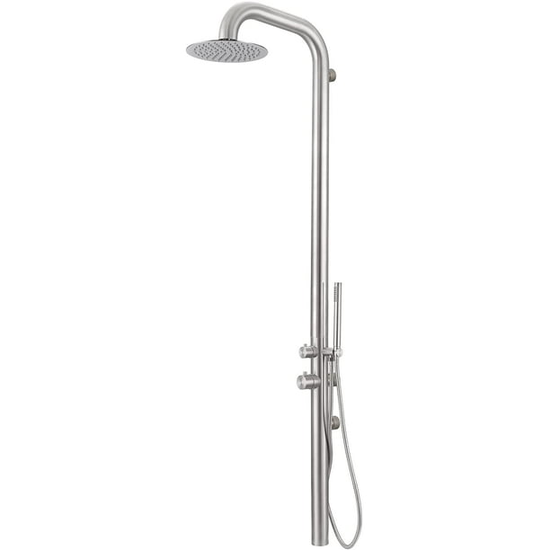 HEATGENE Outdoor Shower with Rain Shower and Handheld, Wall-Mounted ...
