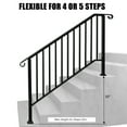 Zimtown Handrails for Outside Steps Handrails for Stairs Fits 1-5 Step ...