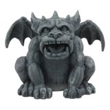 Ebros Gothic Fido The Sabre Tooth Tiger Gargoyle Figurine Small Fantasy ...