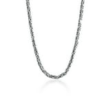 18K Gold Over Sterling Silver Box Chain Necklace 20 Inch - Walmart.com
