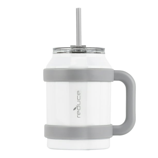 Reduce Vacuum Insulated Stainless Steel Cold1 Mug with Lid and Straw ...