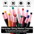 Triani 12Pcs Marking Pencils Art Crayons Paper-Wrapped Painting Pen ...