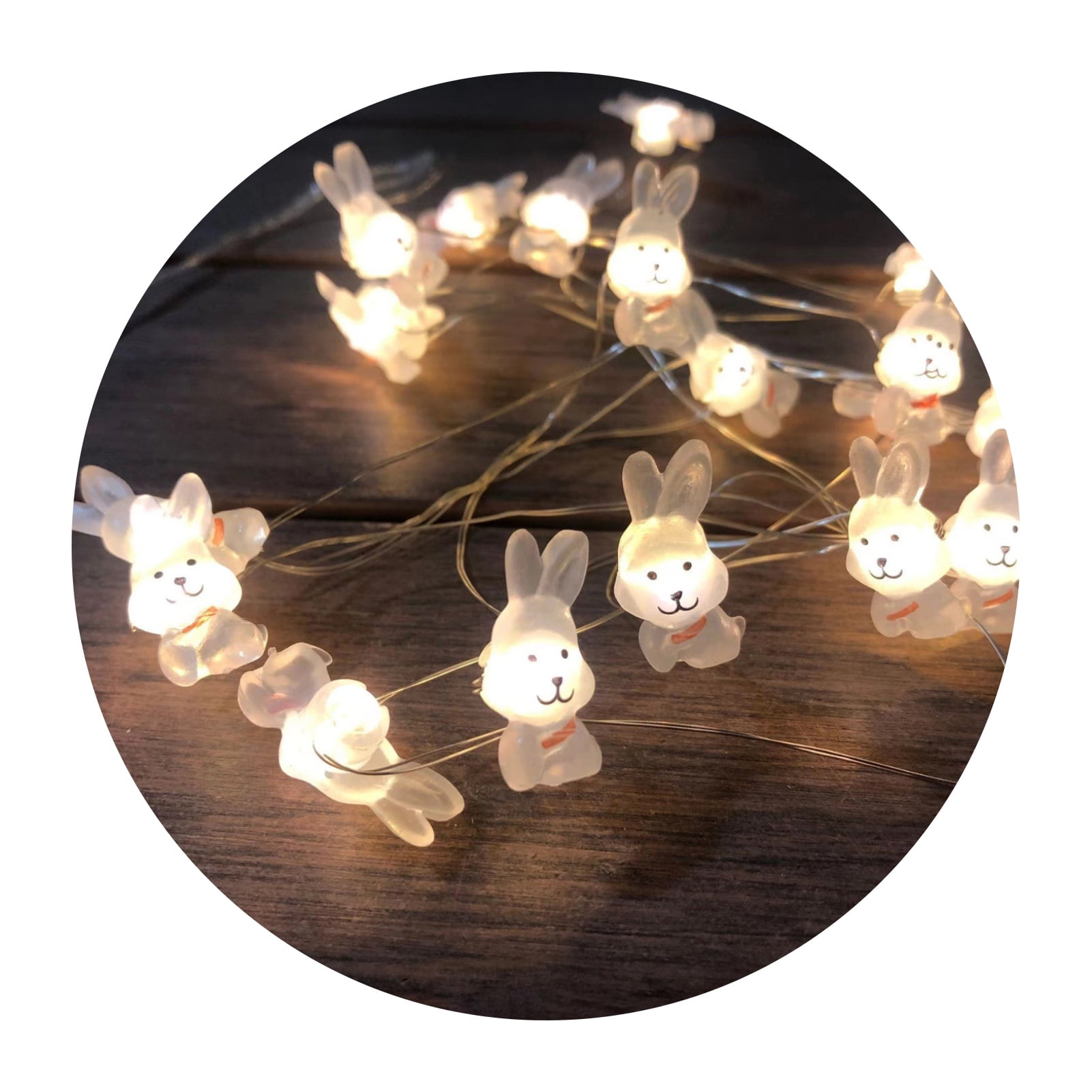 Easter Cartoon Carrot Bunny String Lamp, Creative Shape, IP44 Waterproof, Soft Lighting, Flicker ...