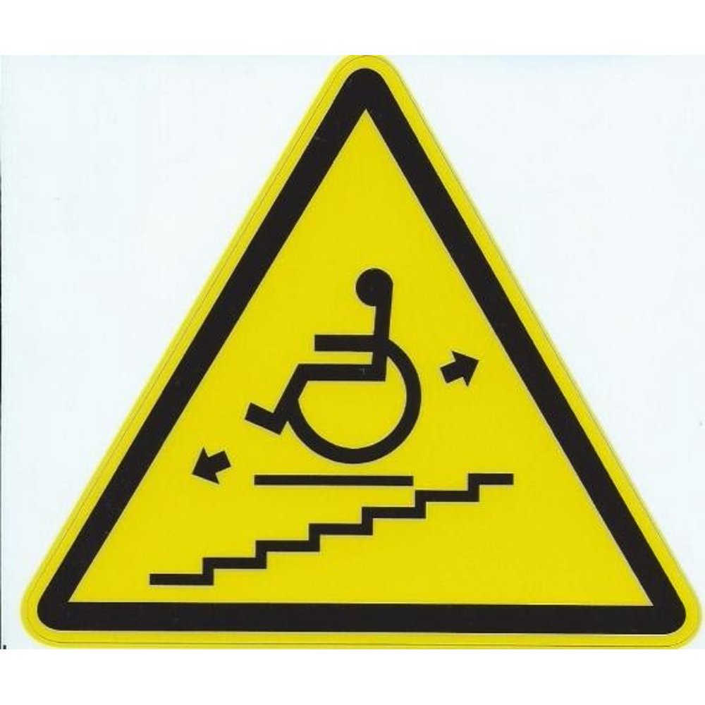 4.5inx4in Wheel Chair Lift Warning Sign Decal Sticker Window Signs ...