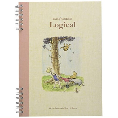 Nakabayashi Swing Logical W Ring Notebook Classic Pooh A5 A Ruled Pink ...