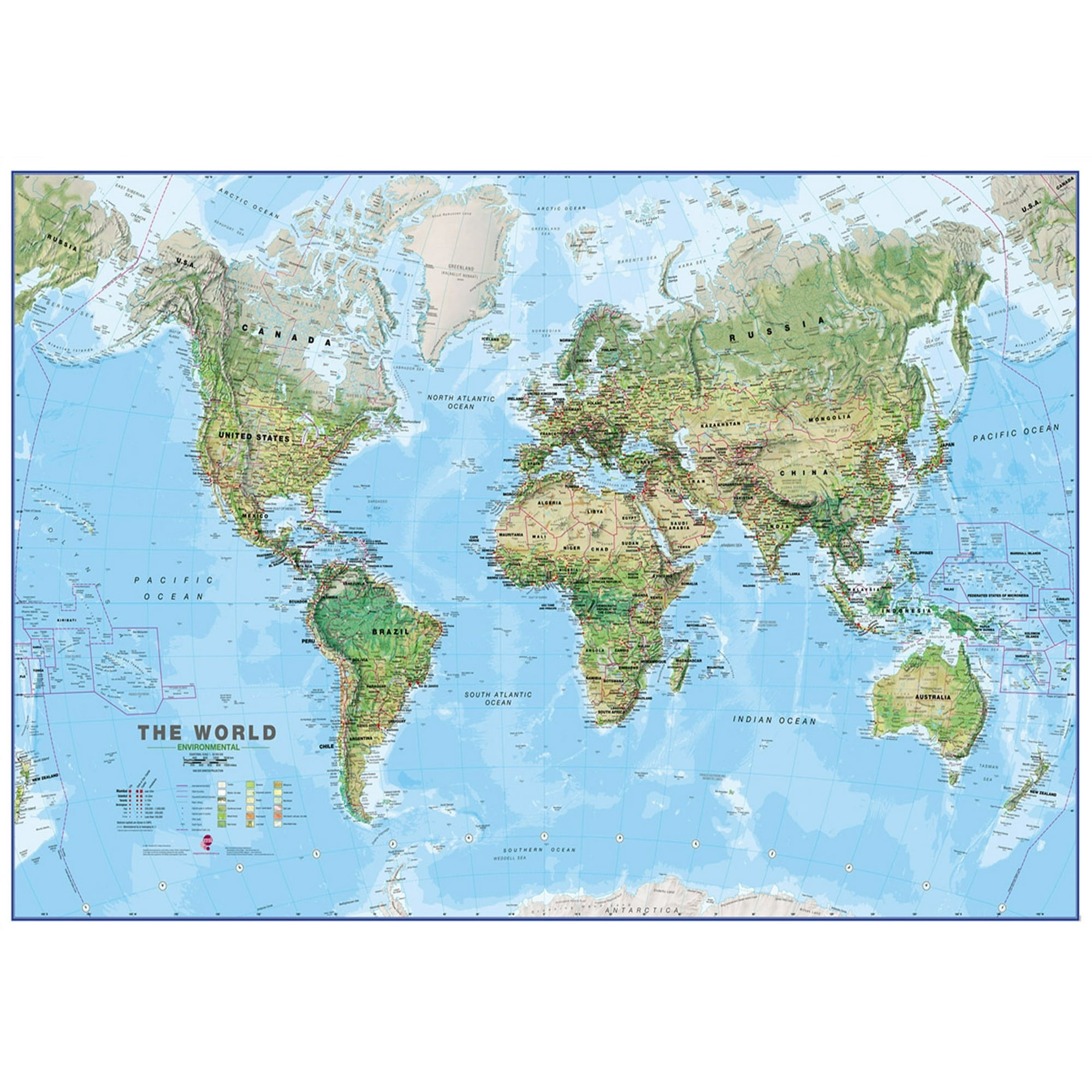 Earth Physical Map