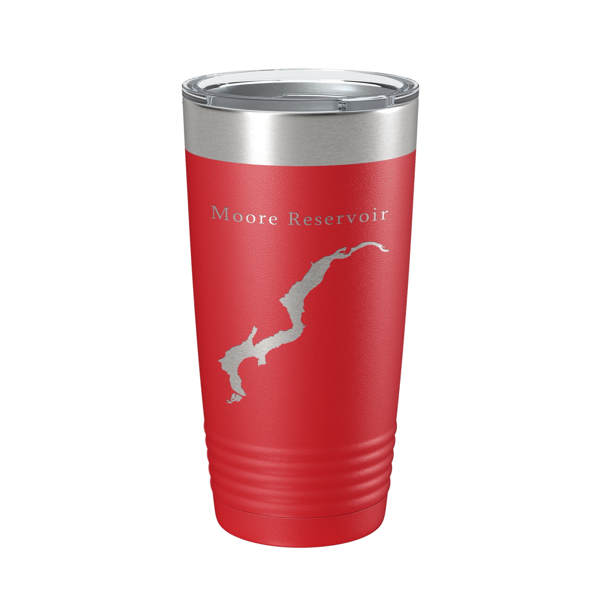 Moore Reservoir Tumbler Lake Map Travel Mug Insulated Laser Engraved ...