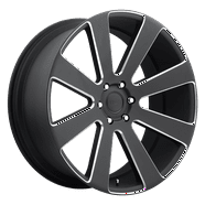 DUB 1PC Cast Aluminum Rim S115 22X8.5 5X4.5 CHR-PLATED 38MM, S115228565 ...