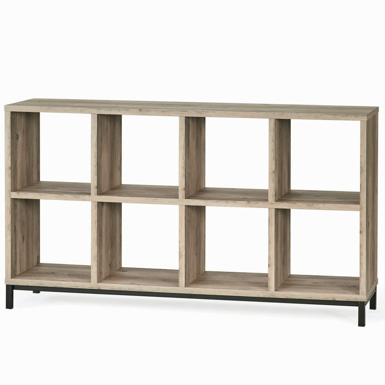 Better Homes Gardens 8 Cube Storage Organizer with Metal Base Rustic Gray
