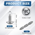 200 Pack M5x10 Self Tapping Screws, 410 Stainless Steel Truss-Head ...