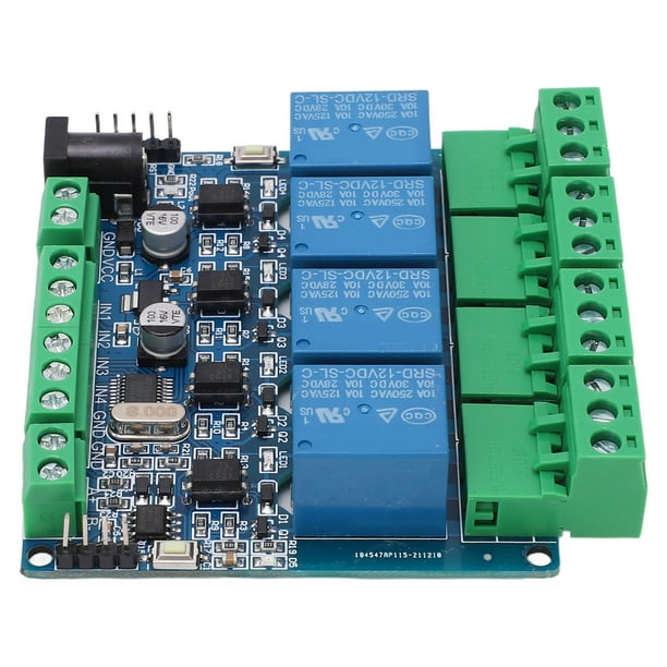 Módulo de relé de aislamiento de optoacoplador, módulo de relé de 4 canales de 12 V Módulo de ...