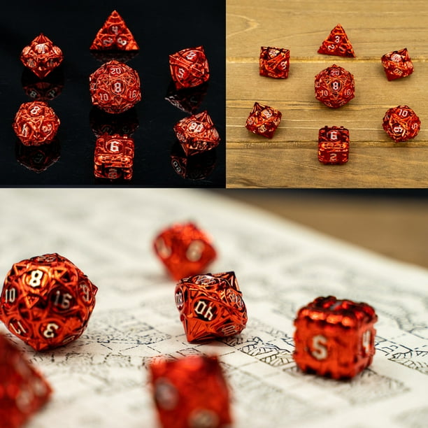 Dados de metal sólido Grupo de corredores Cthulhu COC Dungeons & Dragons dnd Poliedro Digital ...