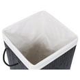 CintBllTer Square Laundry Hamper with Lid and Cloth Liner - Bamboo ...