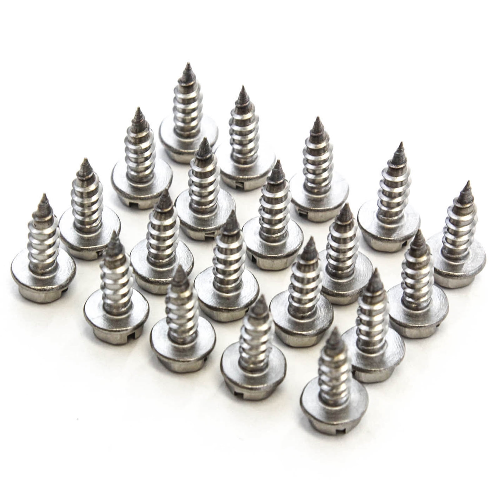Red Hound Auto 20 Stainless Steel License Plate Screws Set of Twenty ...