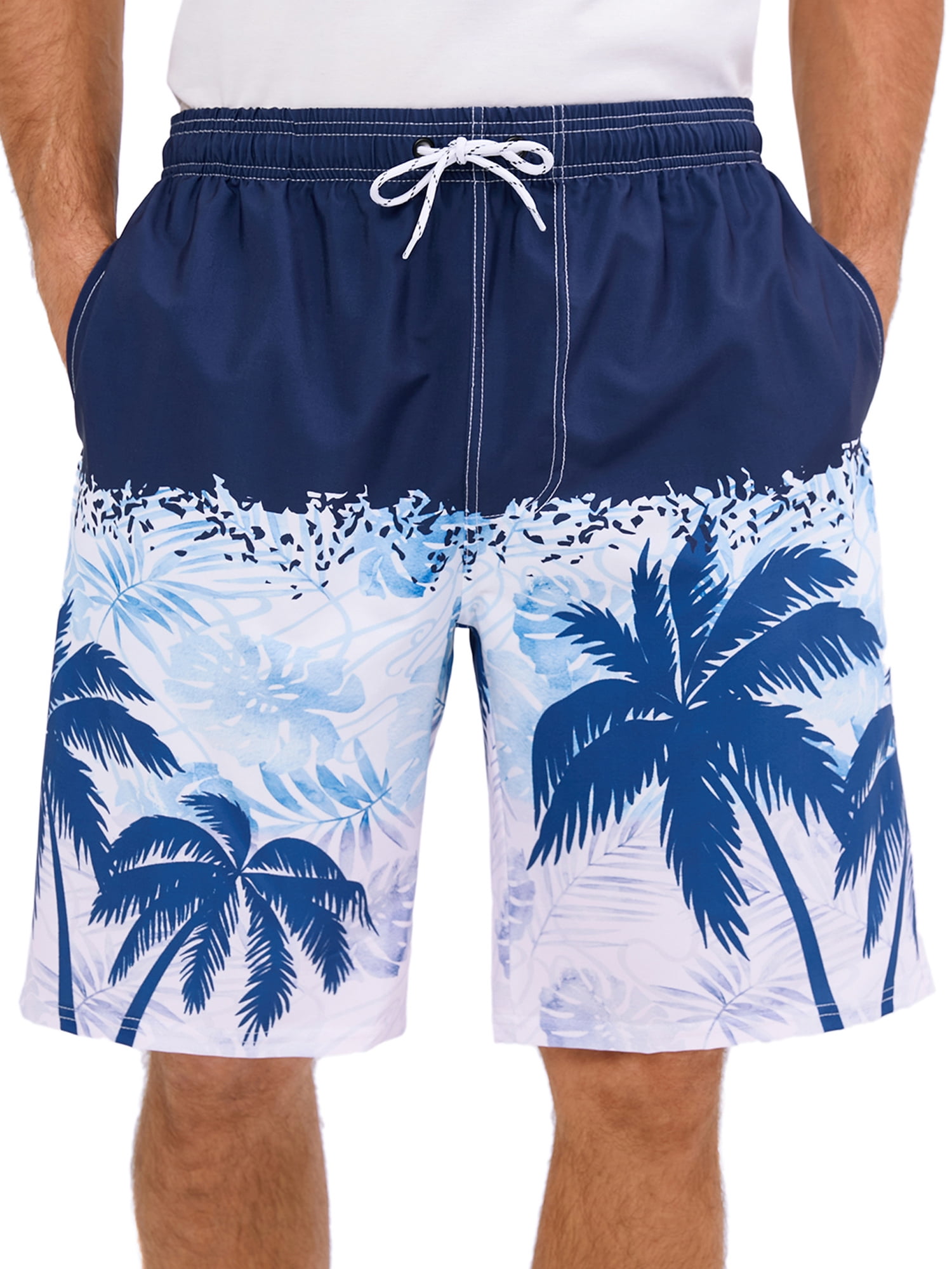 SAYFUT Men's Swim Trunks Long Bathing Suits with Mesh Lining and ...
