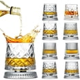 360 Degree Rotating Whiskey Glass Set, Rotatable Tumbler Crystal Glass ...