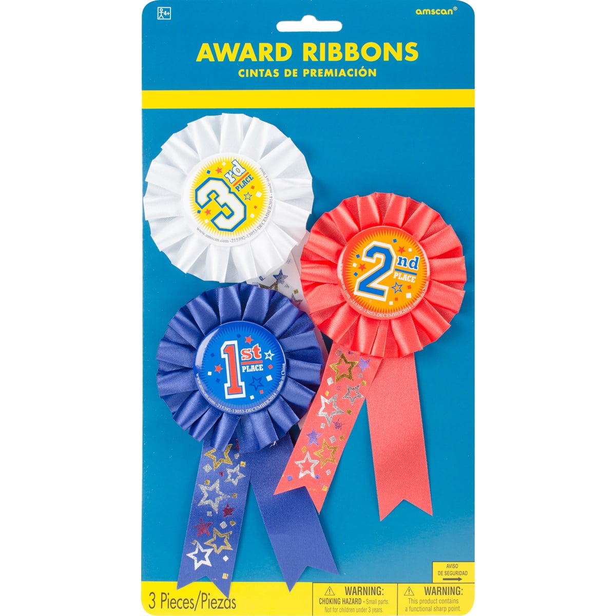 Award Ribbons 6" 3/Pkg-1st, 2nd & 3rd Place | Walmart Canada