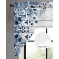 Blue Eucalyptus Leaves Swag Valances for Windows, Rustic Botanical ...