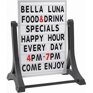 Excello Global Products Swinging Changeable Message Sidewalk Sign ...