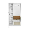 70" Wardrobe Closets with Shoe Storage Bench & Coat Rack, Entryway Hall ...