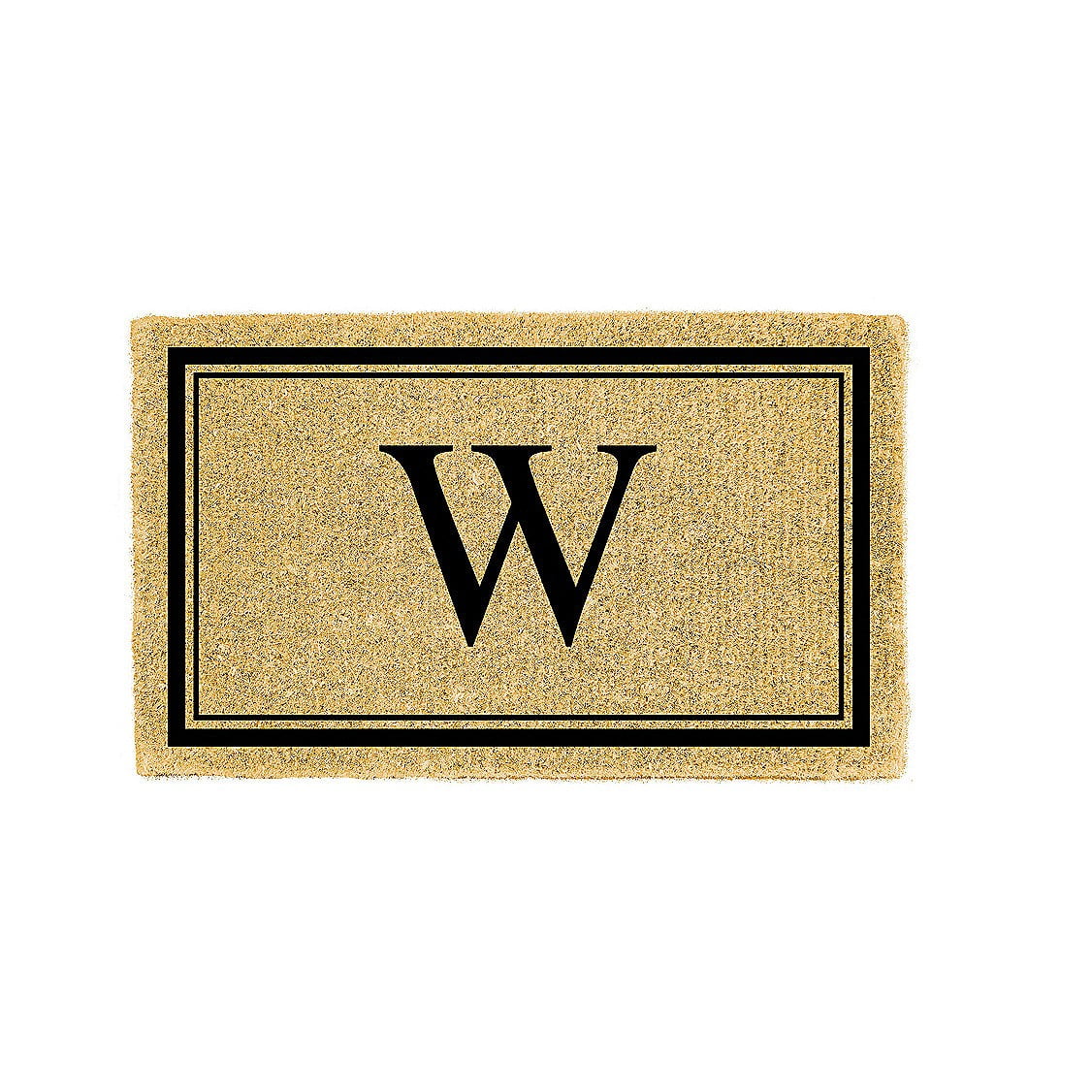Evergreen Woven Coir Mat, Monogram "W", 30 x 18 Inches - Walmart.com