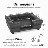 MCombo Pet Sofa Bed Dog Couch for Small Dogs, Faux Leather Dog Sofa ...