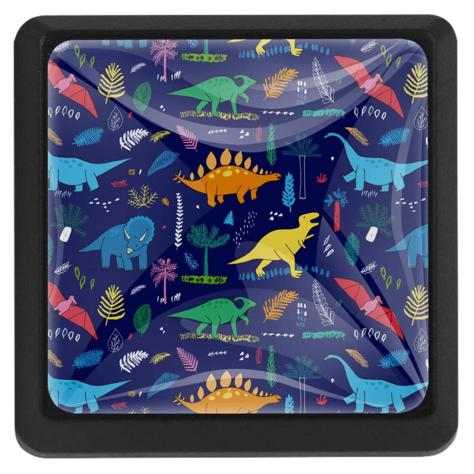 3 Pack Dinosaur Square Cabinet Door Knobs Decor for Cupboard Dressing ...