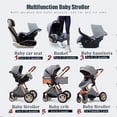 3 in 1 Baby Stroller Seat Combo Adjustable High View Carseat and ...