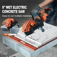 KFFKFF Powered Concrete Saw, 9 inch, 1800 W Motorized Circular Cutter ...