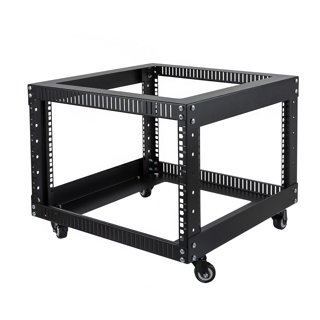 RIVECO 12U Server Rack Open Frame with Casters 4 Post 19-inch Data Rack ...