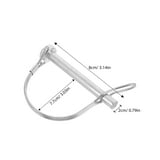 Worgeous Trailer Safety Coupler Lock Pin with Hitch Locking and Cotter ...
