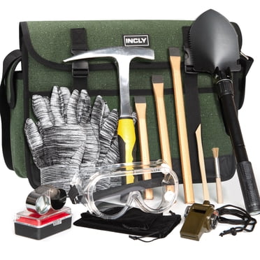 Esterno Rockhound & Rock Mining Kit (Deluxe 15-Piece Set); Rockhound ...