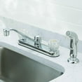 OakBrook Essentials Two Handle Kitchen Faucet with Side Sprayer, Chrome ...