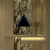 Ozarke 3D Triangle Infinity Mirror Light, LED Wall Mirror RGB - Large ...
