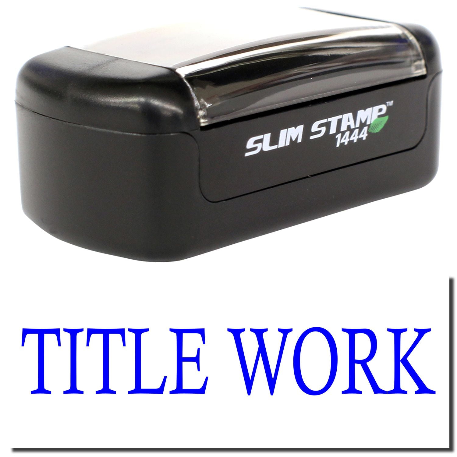 Slim Pre-Inked Title Work Stamp, Slim 1444, Ultra Slim Design ...