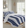 4 Piece Duvet Cover Set Twin, Minimalist Blue Stripes Soft Breathable ...