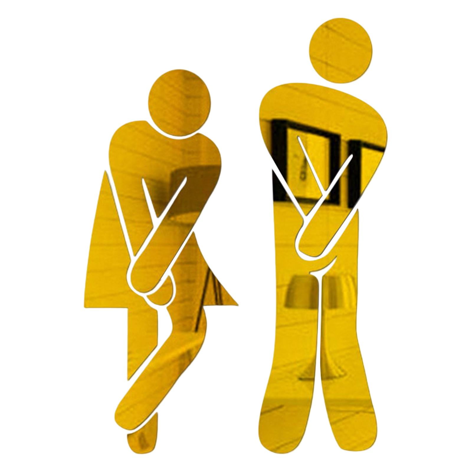 Male and Female Restroom Signs Identification Symbols Acrylic Pictogram ...