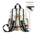Capybara Cucumber Pattern Mini Backpack Cute Small Backpack with Chest ...