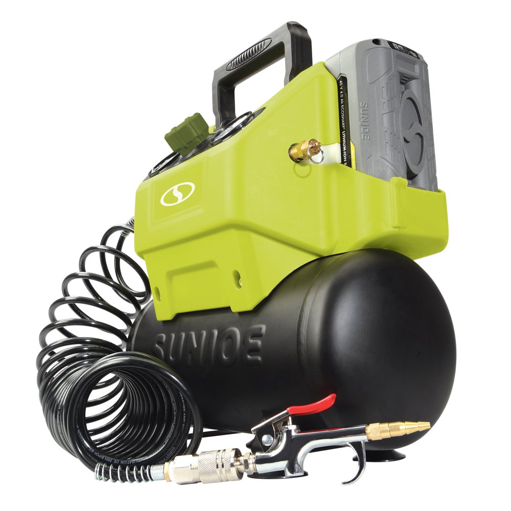 Sun Joe 40V Cordless 1.6-Gallon Hotdog Air Compressor with Inflator ...