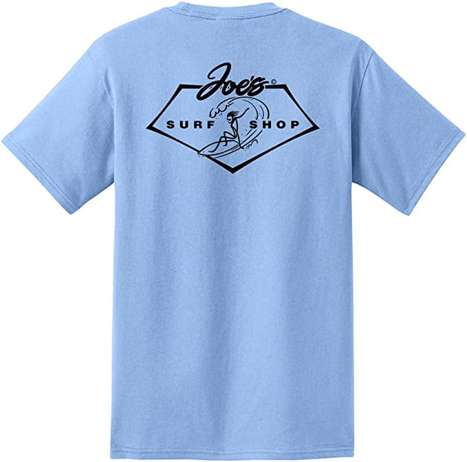 JOES SURF SHOP Men's Surfing 101 Logo Heavyweight Pocket T-Shirt-S ...