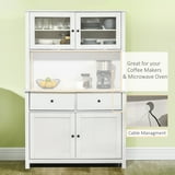 "HOMCOM Large Furniture 63.5"" Kitchen Buffet Hutch, 4 Shelf Pantry ...