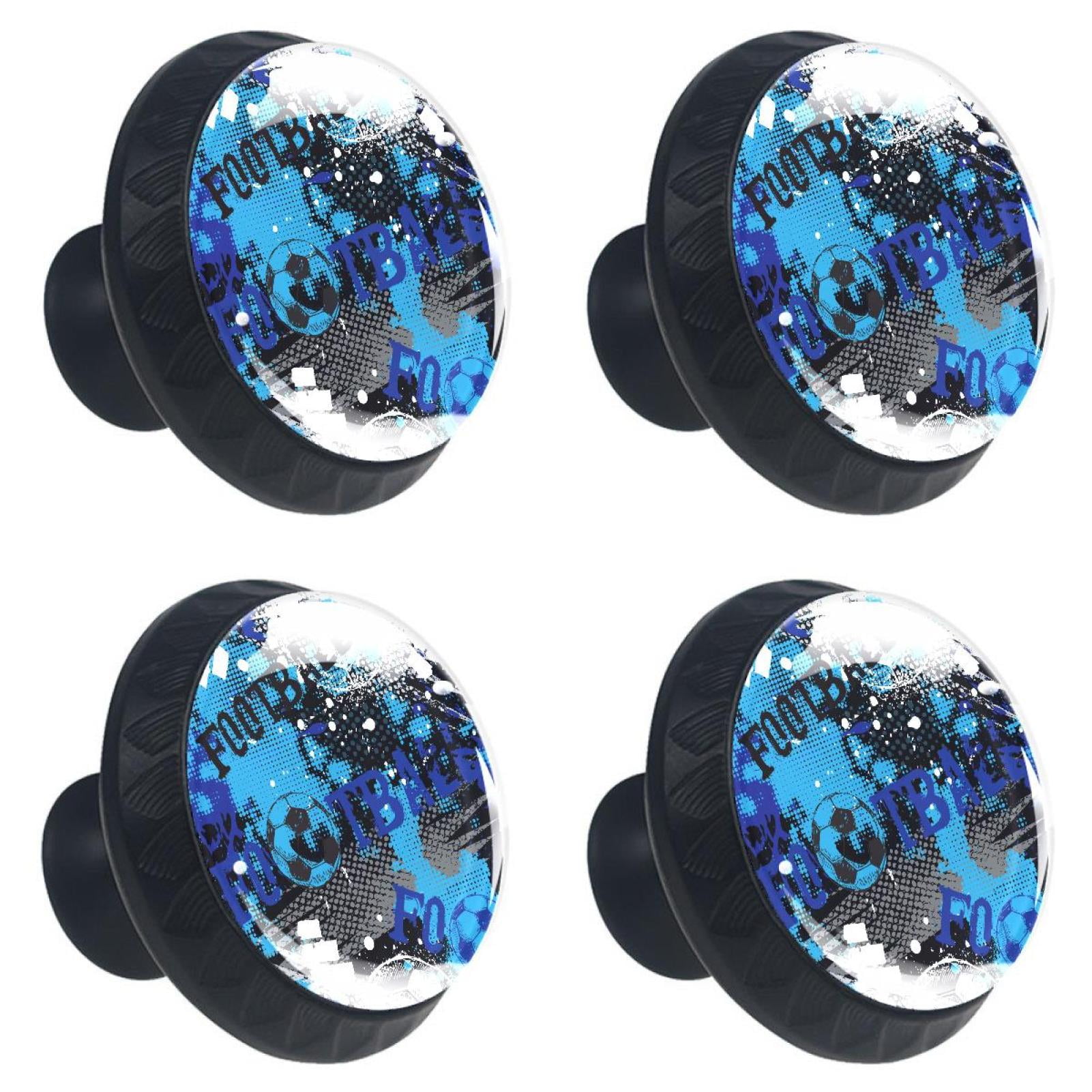 4 Pcs Football Knobs for Kitchen Cabinet Cupboard Dresser Bookcase ...