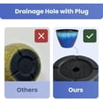 2-pack flowerpot with drainage holes, plastic plant pot, 8-inch modern ...